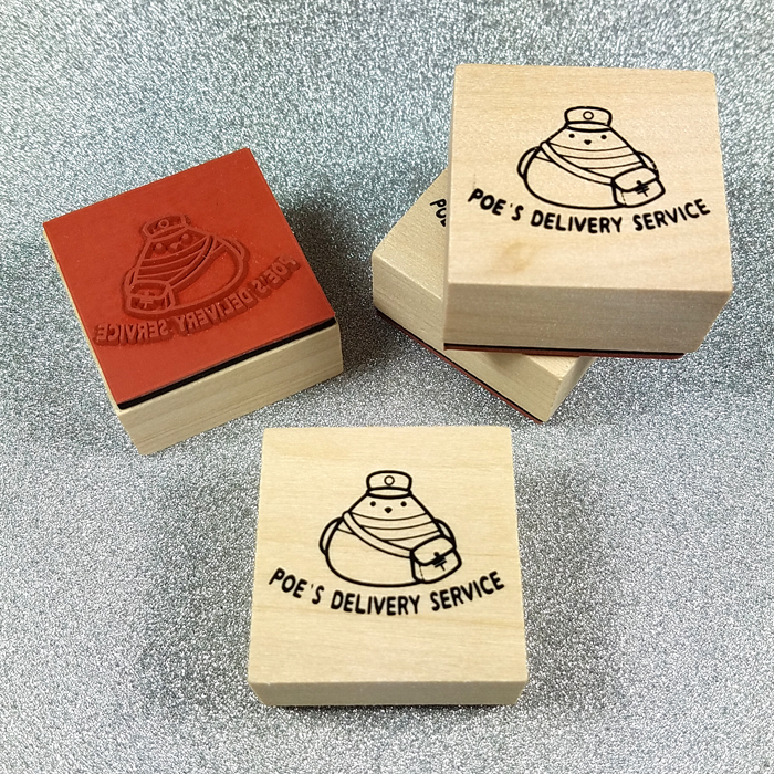 Poe Rubber Stamp – Flea Circus Designs